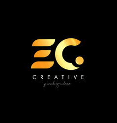 E golden gold feather letter logo icon design Vector Image
