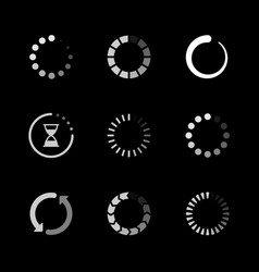 Set loading icons colorful progress loading Vector Image
