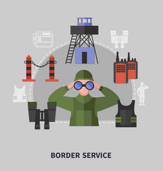 Border guard concept Royalty Free Vector Image