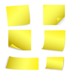 Post it notes icons set Royalty Free Vector Image