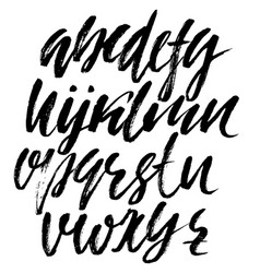 Hand drawn modern dry brush lettering gothic Vector Image