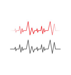 Red heartbeat pulse line Royalty Free Vector Image