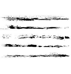 Set grunge brush strokes Royalty Free Vector Image
