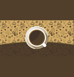 Coffee cup top view flat icon Royalty Free Vector Image