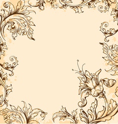 Floral Victorian background Royalty Free Vector Image