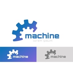 Gear logo icon template machine progress Vector Image