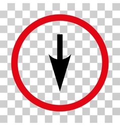Sharp Down Arrow Rounded Icon Royalty Free Vector Image