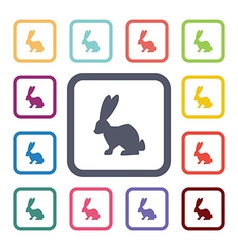 Rabbits set Royalty Free Vector Image - VectorStock