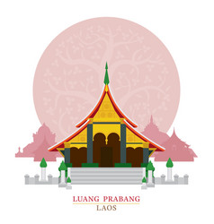 Phra that luang vientiane laos with decoration Vector Image