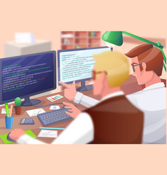 Web developers poster on Royalty Free Vector Image