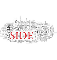 Side word cloud concept Royalty Free Vector Image