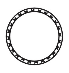 Circle frame border shape icon for decorative Vector Image