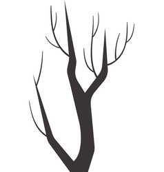 Tree trunk silhouette Royalty Free Vector Image