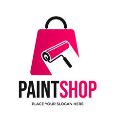 Paint shop template logo design Royalty Free Vector Image
