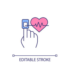 Heart rate monitoring concept icon cardiological Vector Image