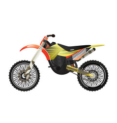 Rally motorbike isolated icon Royalty Free Vector Image