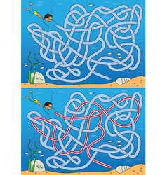 Kids maze puzzle go through the labyrinth Vector Image