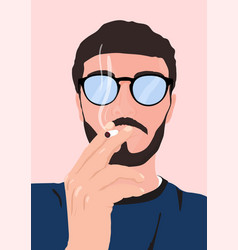 Desperate Smoker Royalty Free Vector Image - VectorStock