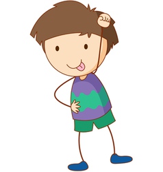 Simple child cartoon Royalty Free Vector Image