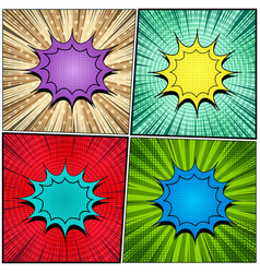 Comic colorful bright composition Royalty Free Vector Image