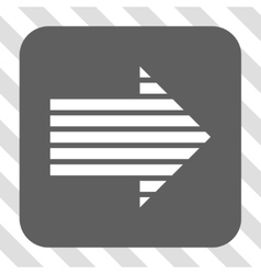 Stripe arrow right rounded square button Vector Image