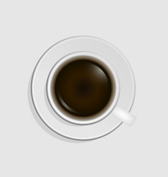 Cup coffee top view Royalty Free Vector Image - VectorStock
