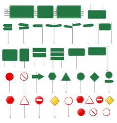 Blank street sign isolated transparent background Vector Image