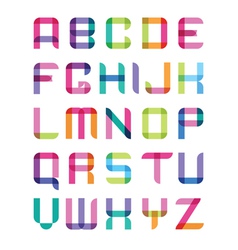 Set of letters in different colors alphabet Vector Image
