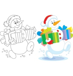 Snowman christmas character constructor body parts