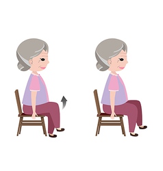 Seated March posture exercise Royalty Free Vector Image