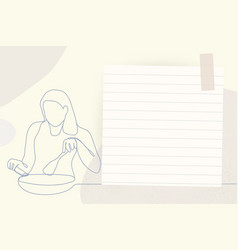 Aesthetic Paper Notes Background Wallpaper Vector Image