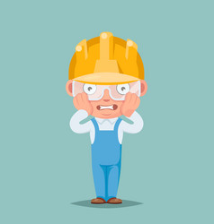 Engineer character animation body parts and Vector Image