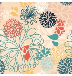 Abstract colorful doodles flowers Royalty Free Vector Image