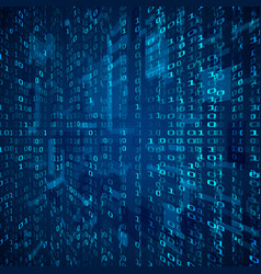 Blue binary computer code background Royalty Free Vector