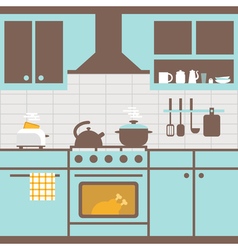 Kitchen shelves Royalty Free Vector Image - VectorStock
