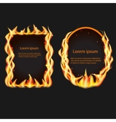 Frames on fire Royalty Free Vector Image - VectorStock