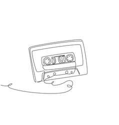 Audio compact cassette tape on retro background Vector Image