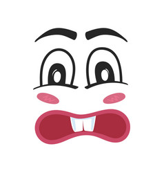 Wonder emoji emoticon or smiley face Royalty Free Vector