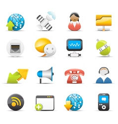 App icons 3d texture with reflection Royalty Free Vector