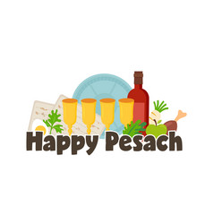 Pesah celebration concept jewish passover Vector Image