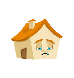 House omg emotion isolated scared home cartoon Vector Image