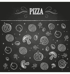 Chalk drawings Pizza Royalty Free Vector Image
