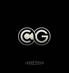 Cg logo monogram with triangle and hexagon modern Vector Image