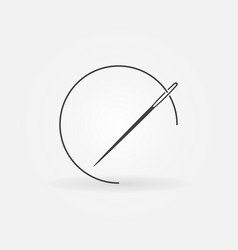 Needle and thread modern icon Royalty Free Vector Image