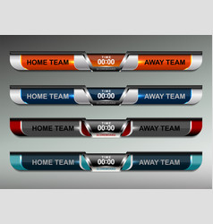 Scoreboard design elements Royalty Free Vector Image