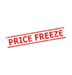 Price freeze seal with rubber texture and double Vector Image