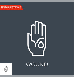 Set of open wound Royalty Free Vector Image - VectorStock