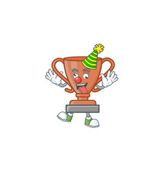 Clown icon bronze trophy in cartoon Royalty Free Vector