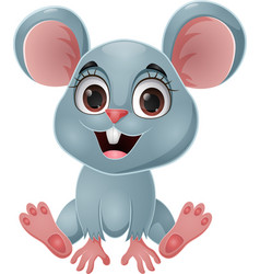 Little mouse with brown fur Royalty Free Vector Image