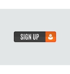 Sign up web button rectangle flat design Vector Image
